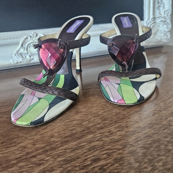 Emilio Pucci | Shoes | Emilio Pucci Rich Brown Braided Leather Adorned ...